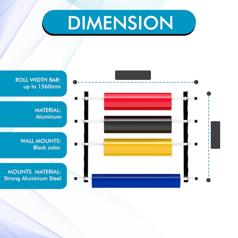 Car Wrap Vinyl Roll Wall Mount Holder Dispenser Paper Packing 156cm US ...