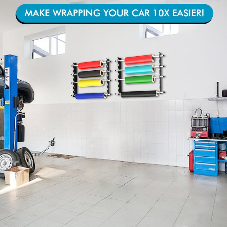 Car Wrap Vinyl Roll Wall Mount Holder Dispenser Paper Packing 156cm US ...