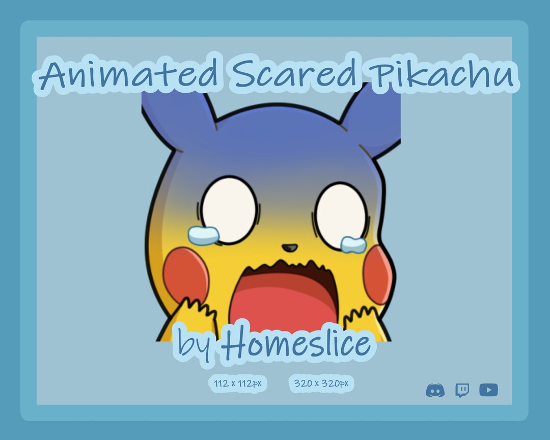 Animated Scared Pikachu Emote for Twitch & Discord - Etsy