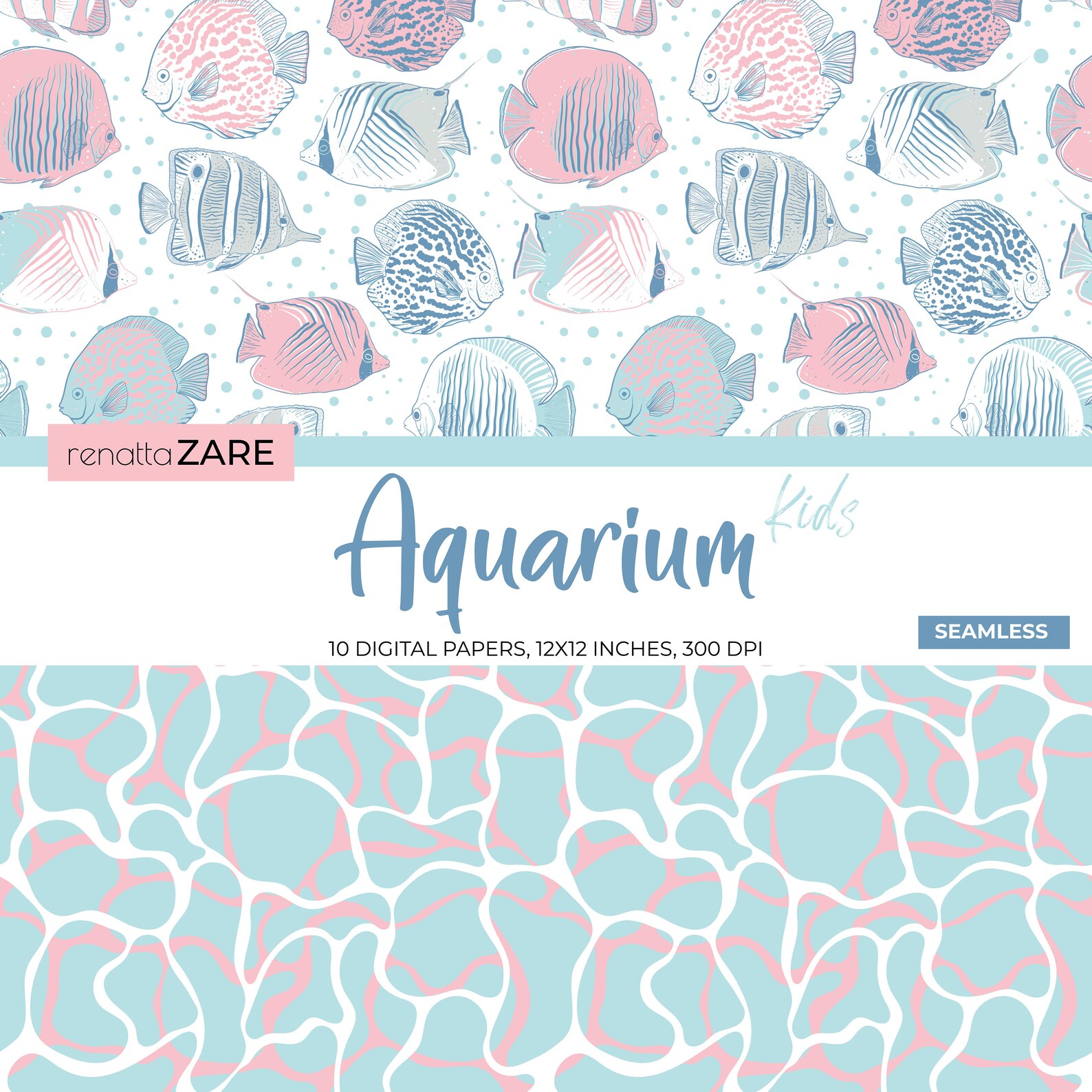 10 Underwater Digital Paper Seamless Digital Paper Aquarium - Etsy