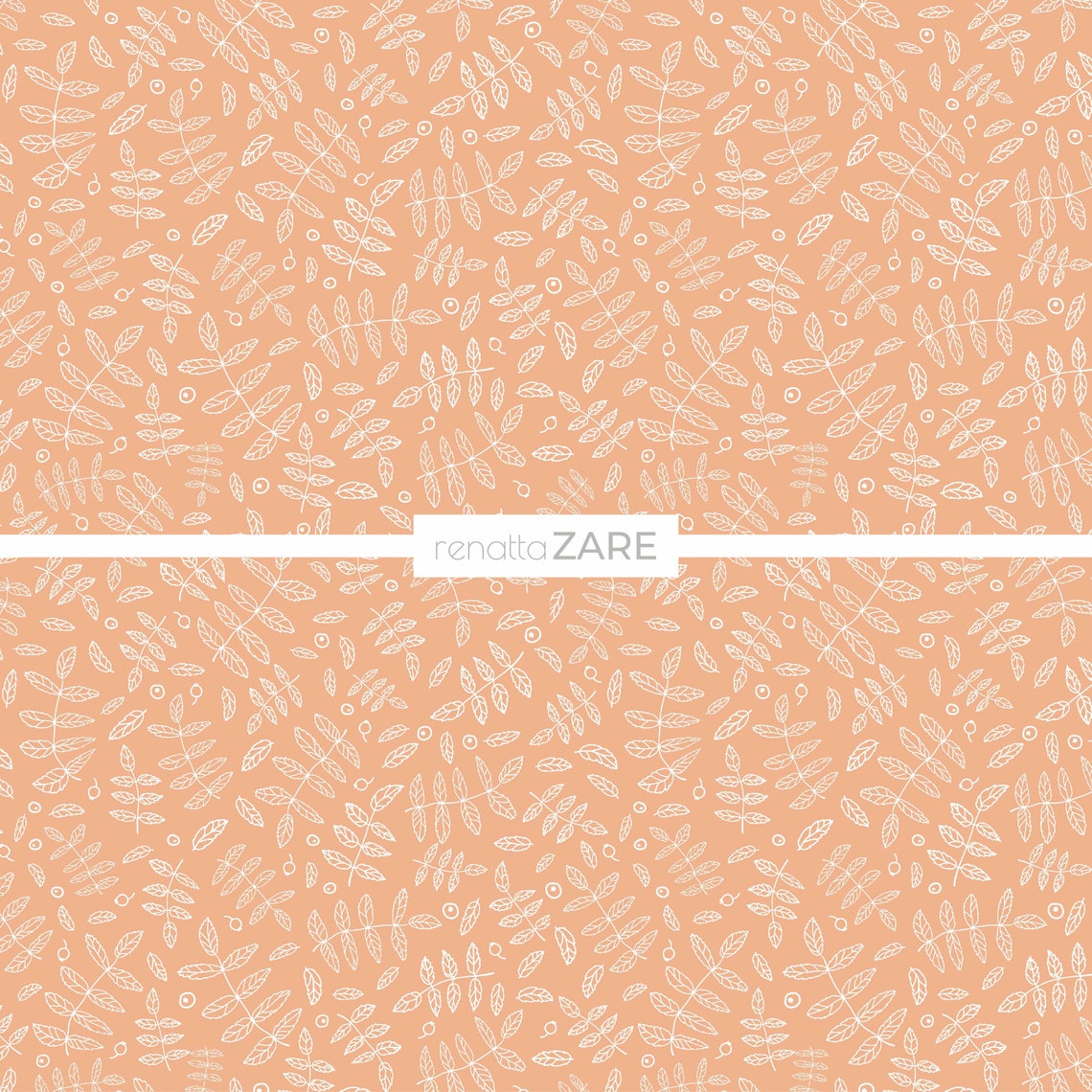 Vector Seamless Rowan-tree Pattern Collection. 3 Autumn Botanical ...