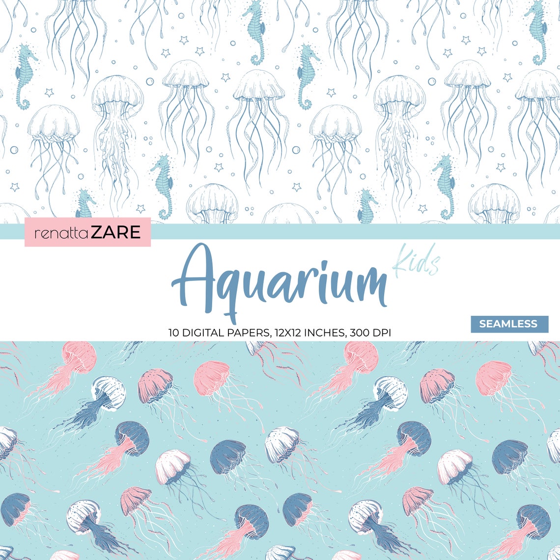 10 Underwater Digital Paper Seamless Digital Paper Aquarium - Etsy