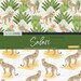 Safari Animals and Plants Digital Patterns. 12x12 In, 10 JPG Seamless ...