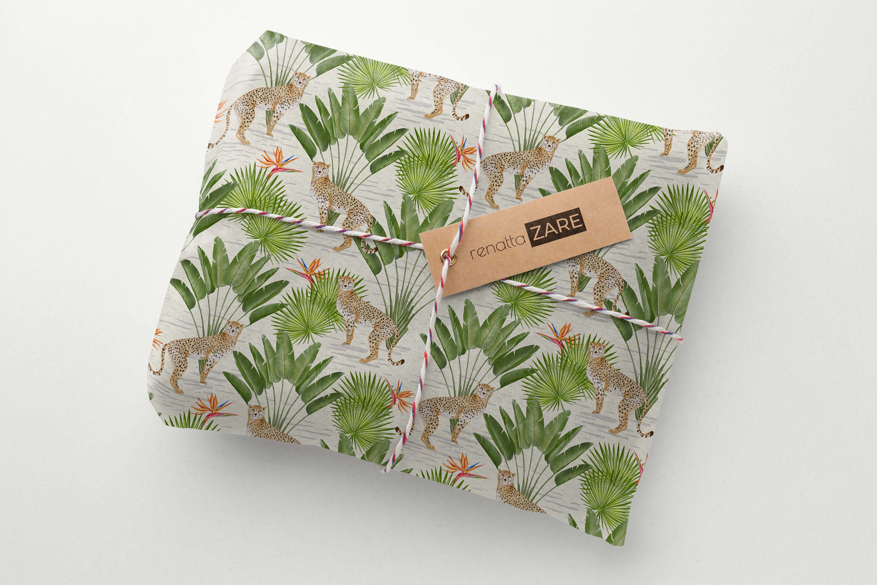 Safari Animals and Plants Digital Patterns. 12x12 In, 10 JPG Seamless ...