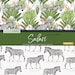 Safari Animals and Plants Digital Patterns. 12x12 In, 10 JPG Seamless ...