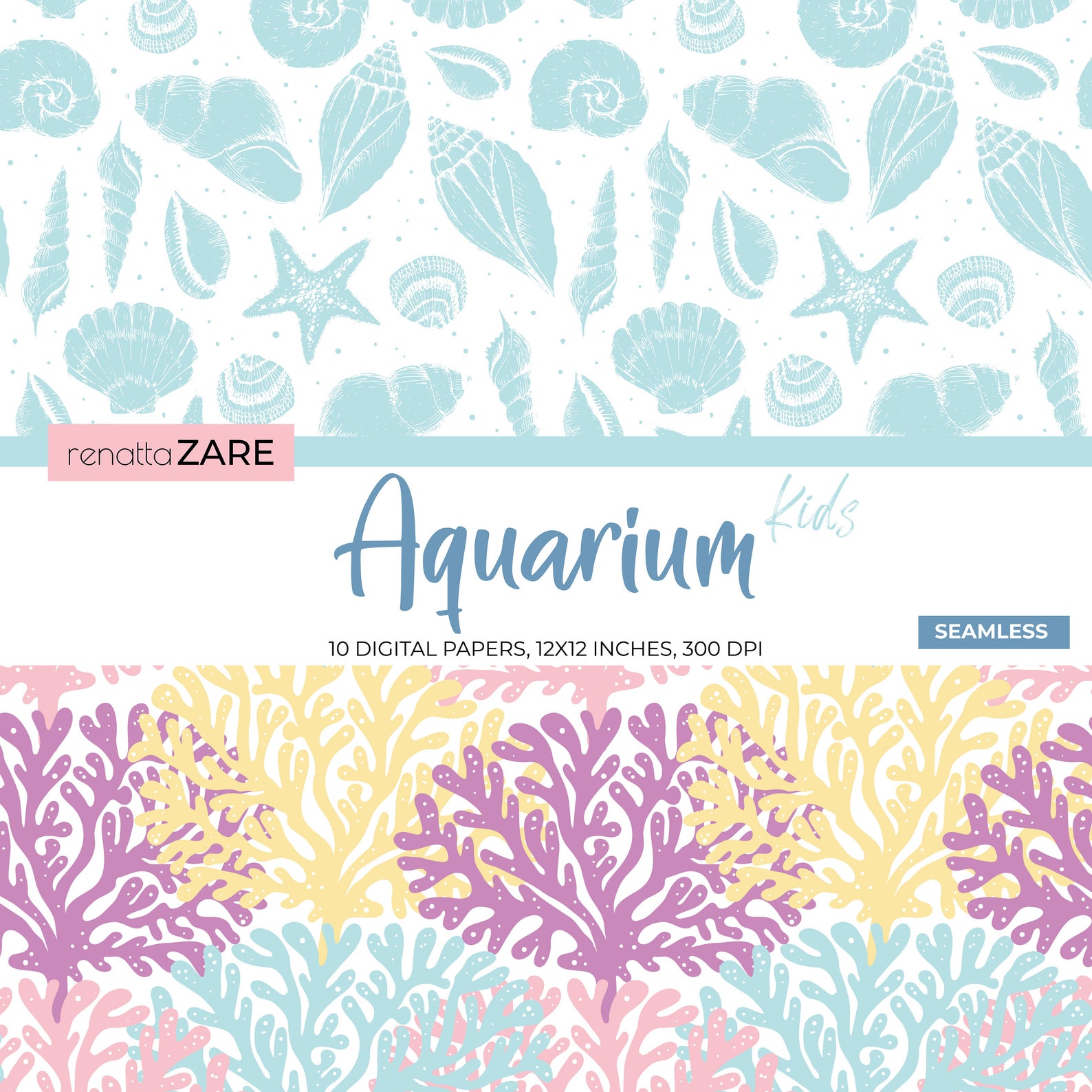 10 Underwater Digital Paper Seamless Digital Paper Aquarium - Etsy