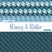 10 Waves and Water Seamless Digital Papers. Sea Water Papers. Blue ...