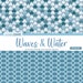 10 Waves and Water Seamless Digital Papers. Sea Water Papers. Blue ...
