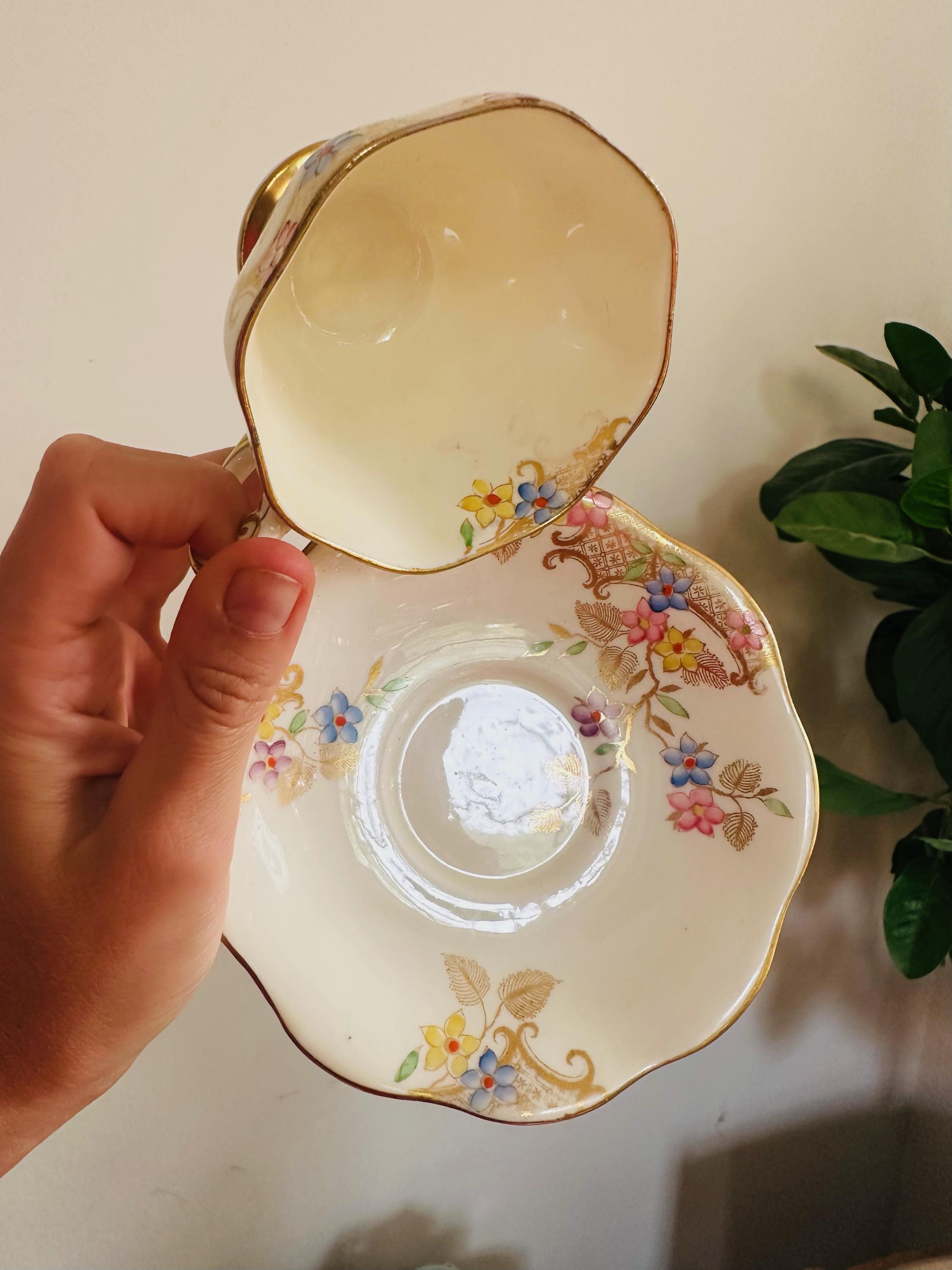 Vintage Foley Made in England Fine Bone China Tea Set Tea Cup and ...