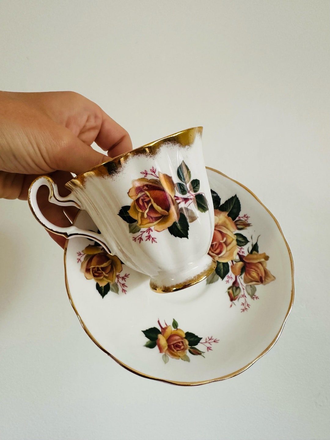 Royal Adderley Tea Set Teacup Saucer England Fine Bone China Ridgway ...