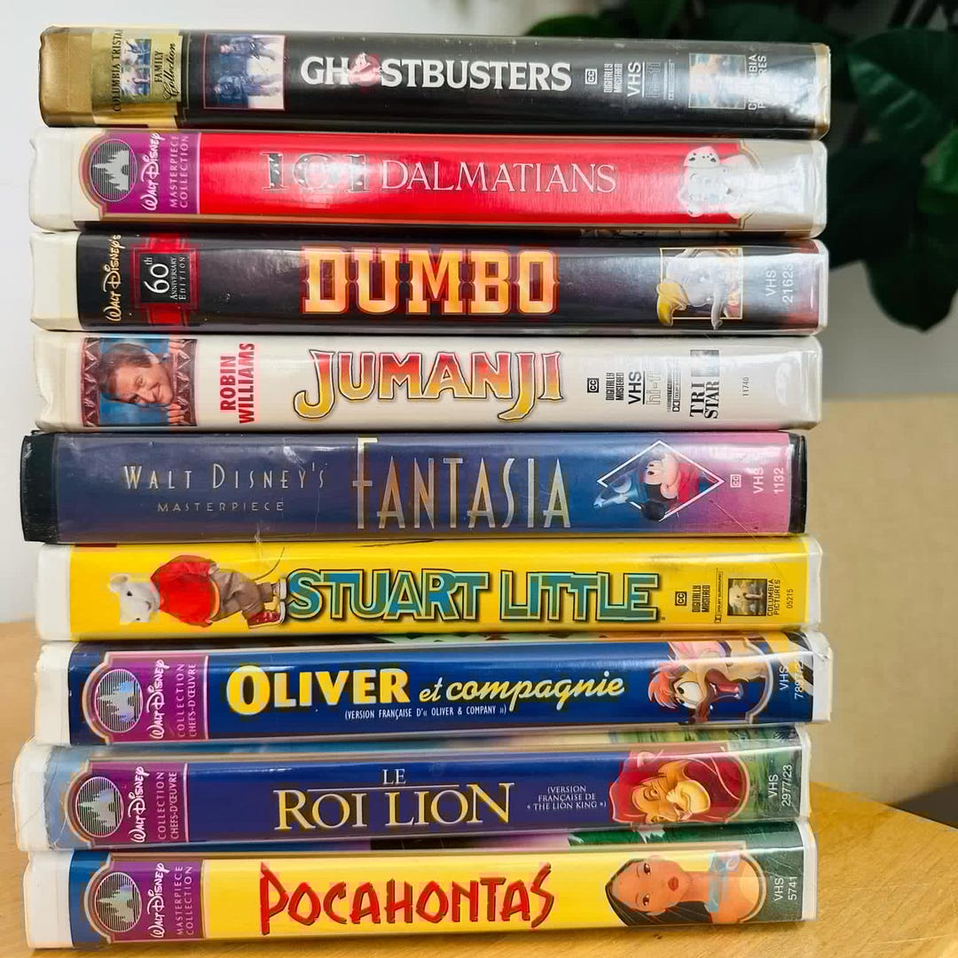Vintage VHS Disney, Ghostbusters, Jumanji, Fantasia, Dumbo, 101 ...
