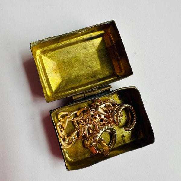Brass Pill Box - Etsy