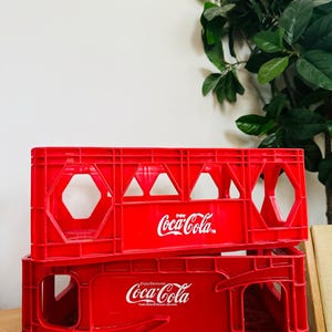 Vintage Coca-cola Crates Plastic Red Coke Pepsi - Etsy