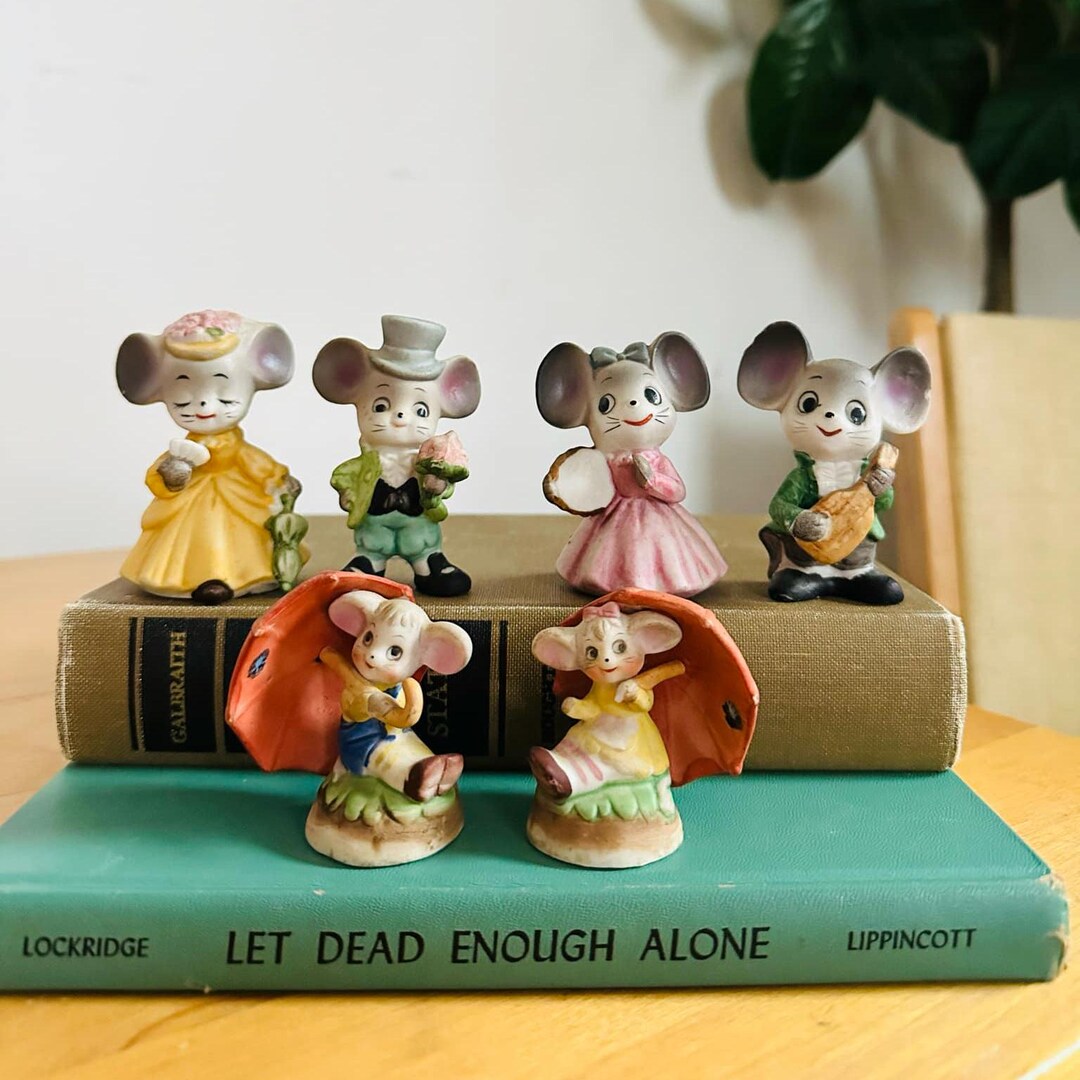 Set of 6 Vintage Taiwan HOMCO Mouse Figurines Mice Porcelaine Ceramic ...