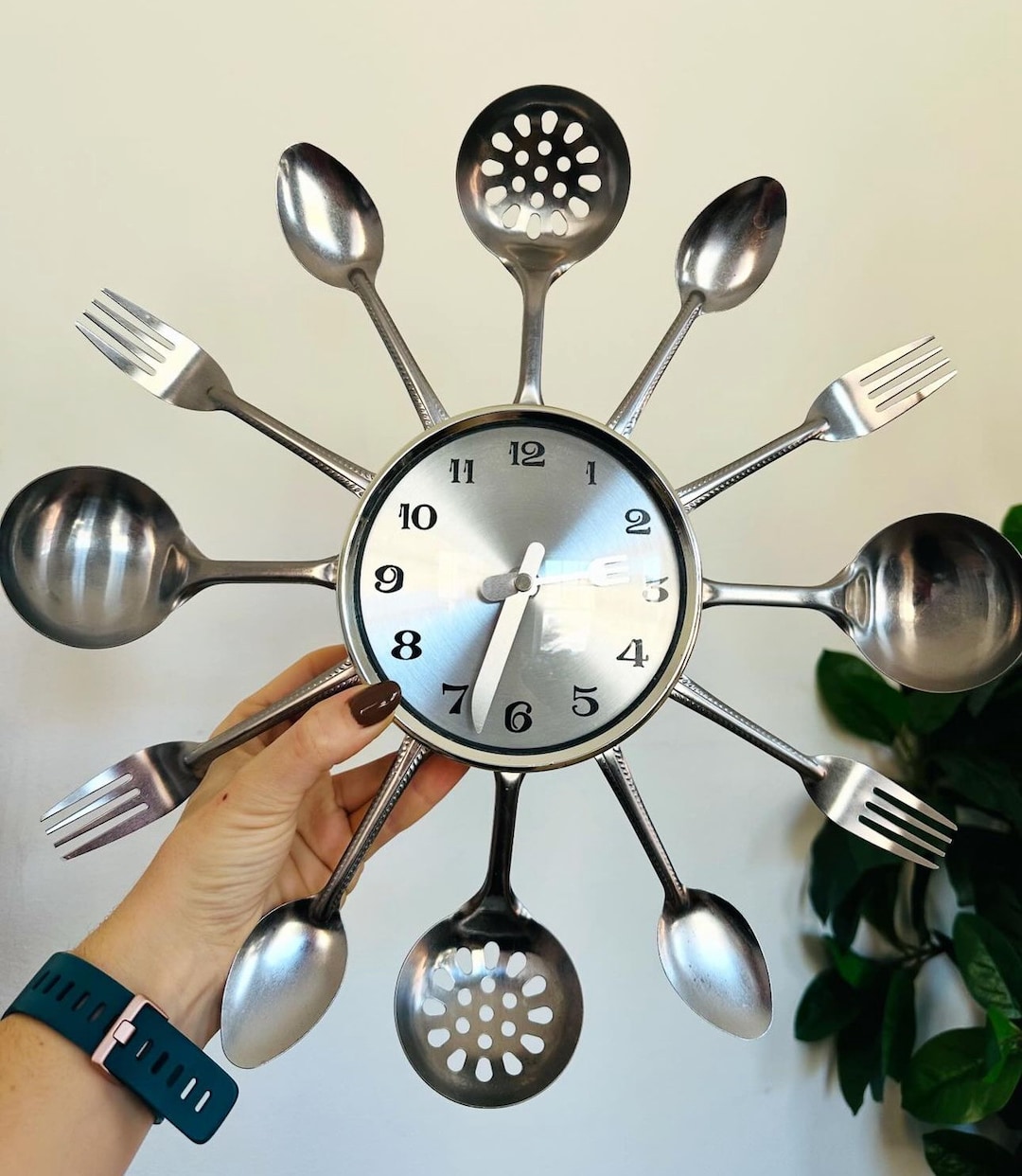 Utensils Wall Clock Kitchen Wall Decor - Etsy