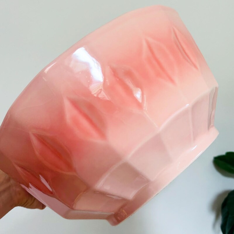 Vintage Pink Bowl - Etsy
