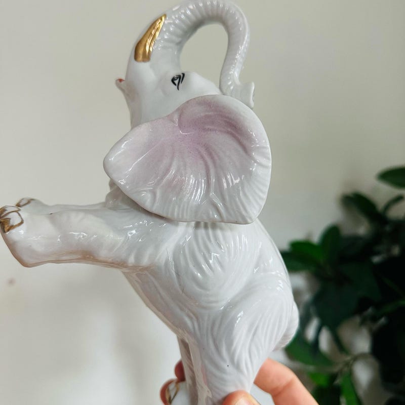 Porcelain Elephant - Etsy