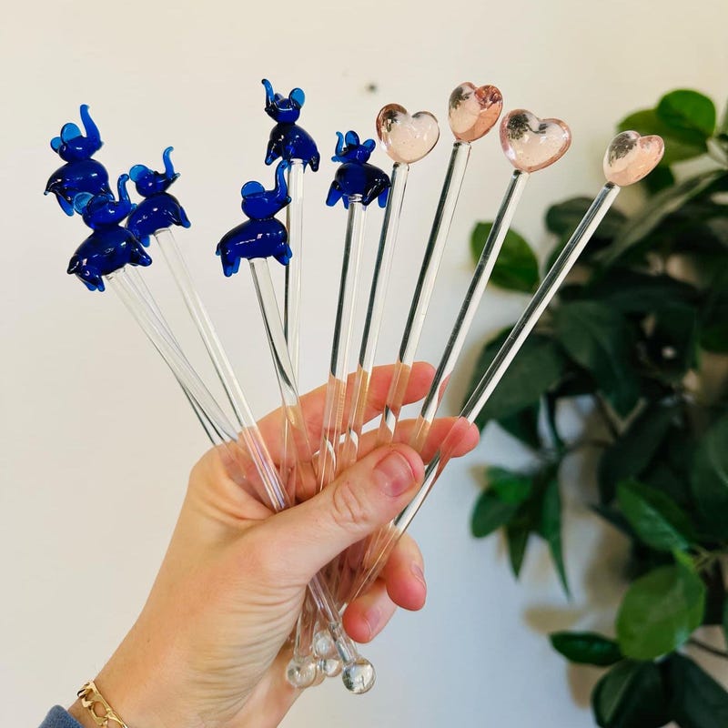 Glass Cocktail Stirrers - Etsy
