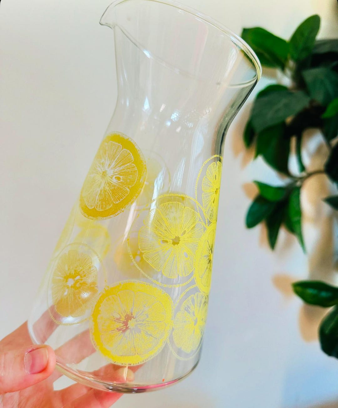 Vintage Lemon Pyrex Glass Pitcher Transparent Yellow - Etsy