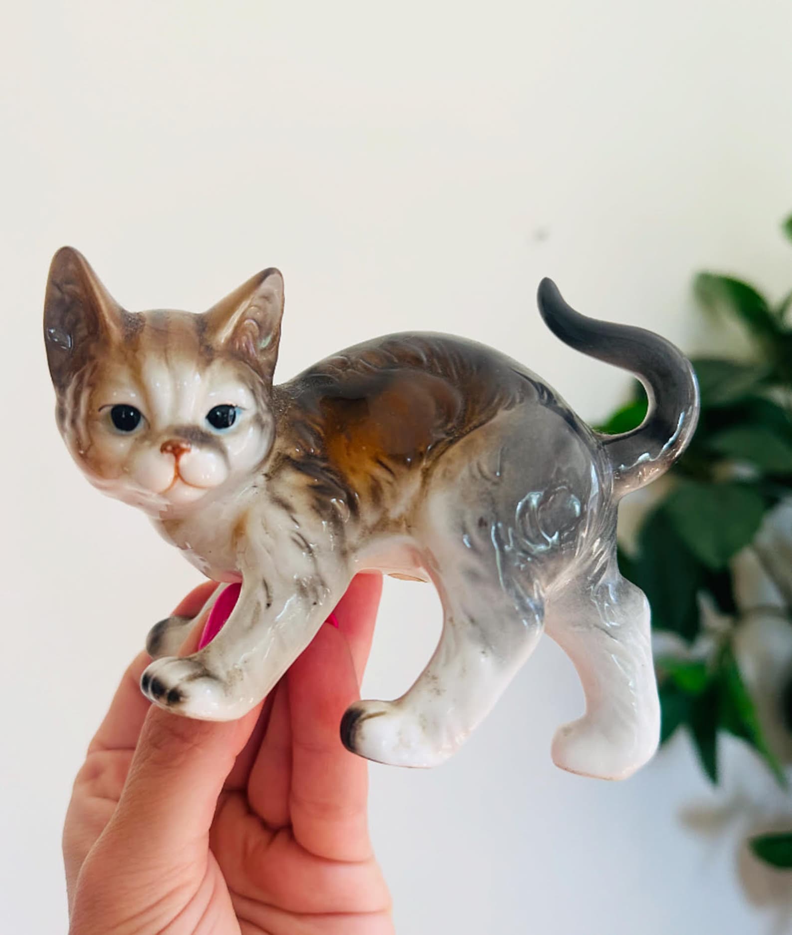 Vintage Ceramic Cat Figurine Sculpture Cat Decor - Etsy