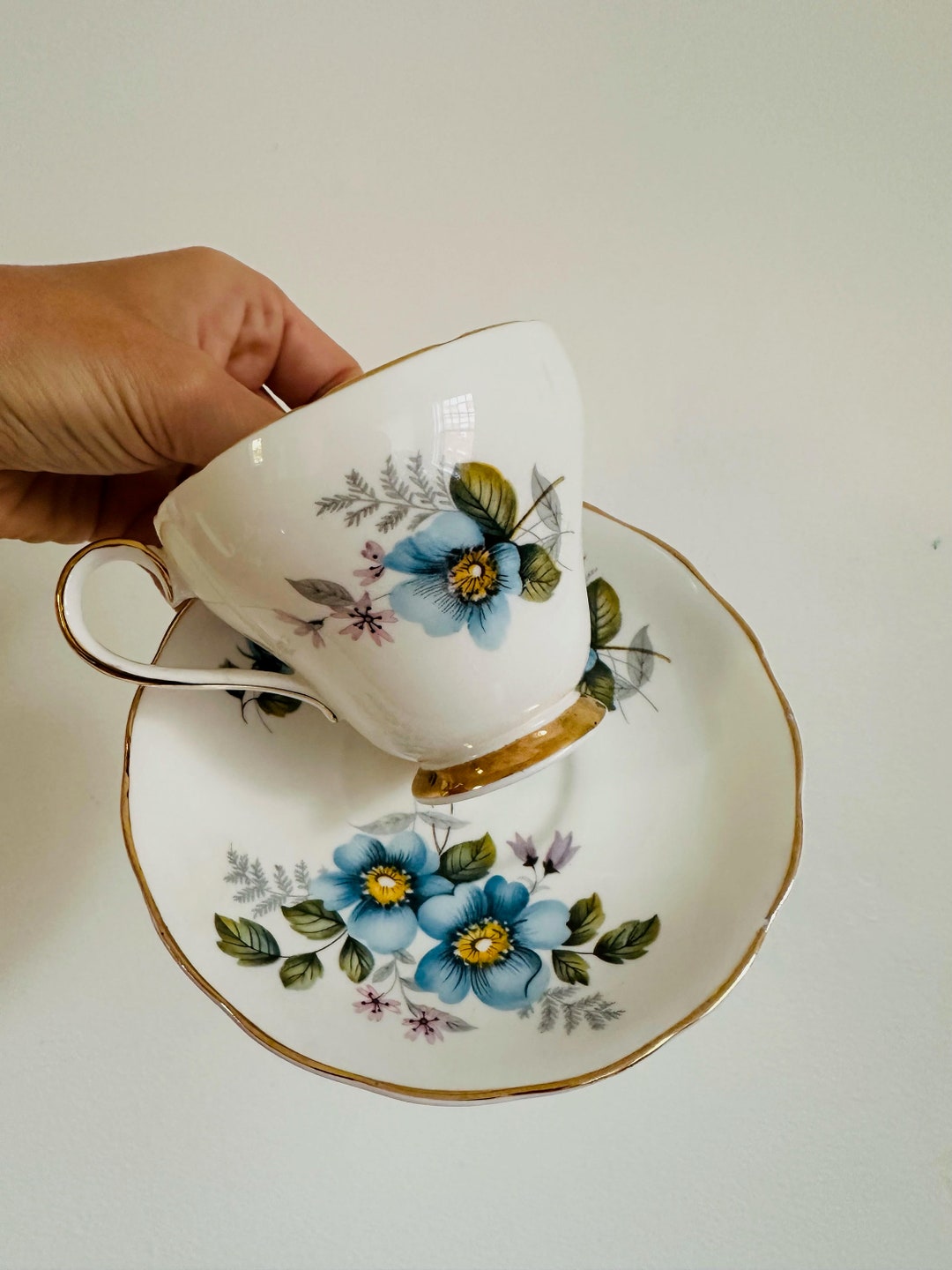 Royal Adderley Tea Set Tea Cup Saucer England Fine Bone China Ridgway ...