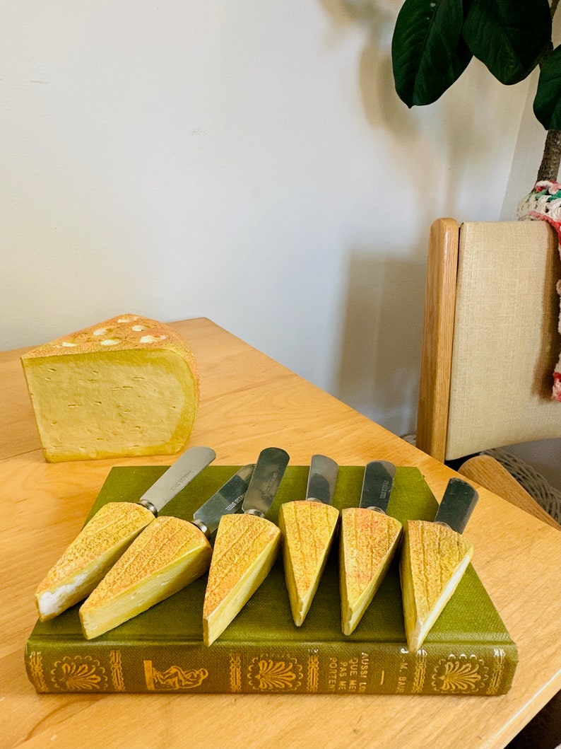 Vintage Cheese Knives and Stand Butter Knives - Etsy