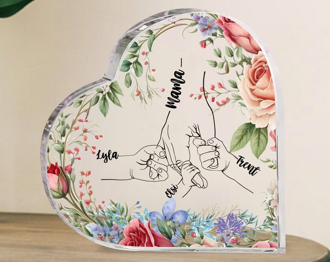 Acrylic Mom and Grandma Display, Personalized Kids and Grandkids Name ...