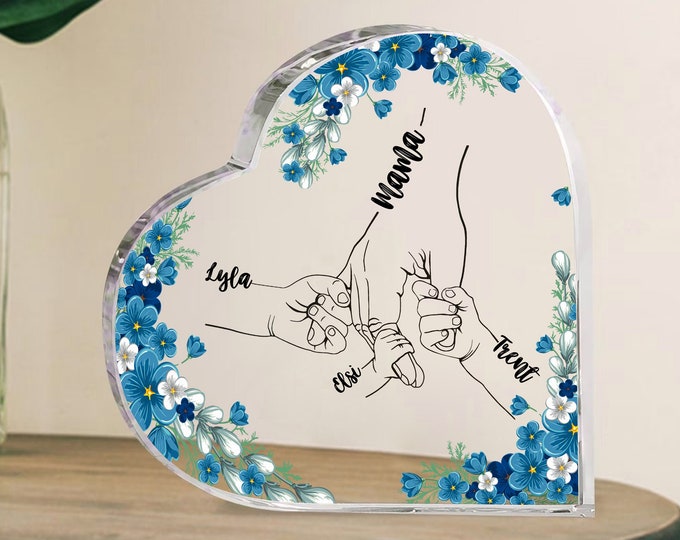 Acrylic Mom and Grandma Display, Personalized Kids and Grandkids Name ...