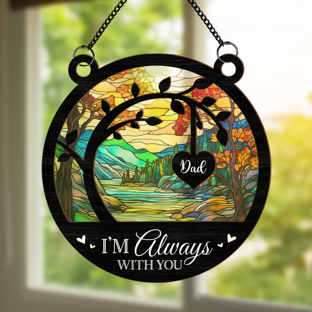 Loss of Dad Sympathy Gift, Memorial Suncatcher, Father in Heaven ...