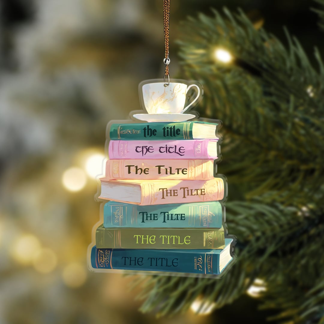 Personalized Christmas Book Name Ornament, Custom Books Titles Ornament ...