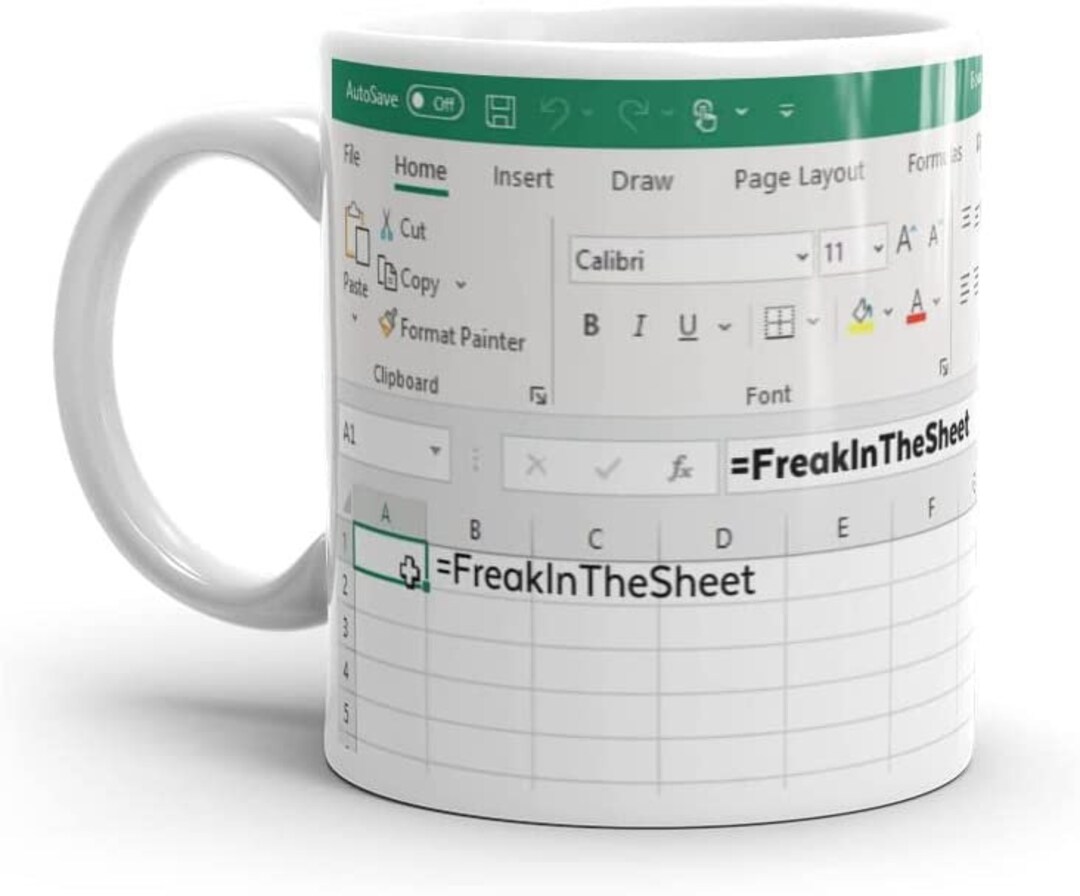 Freak in the Sheets Mug, Funny Gag Gift for Nerd Friend Excel ...