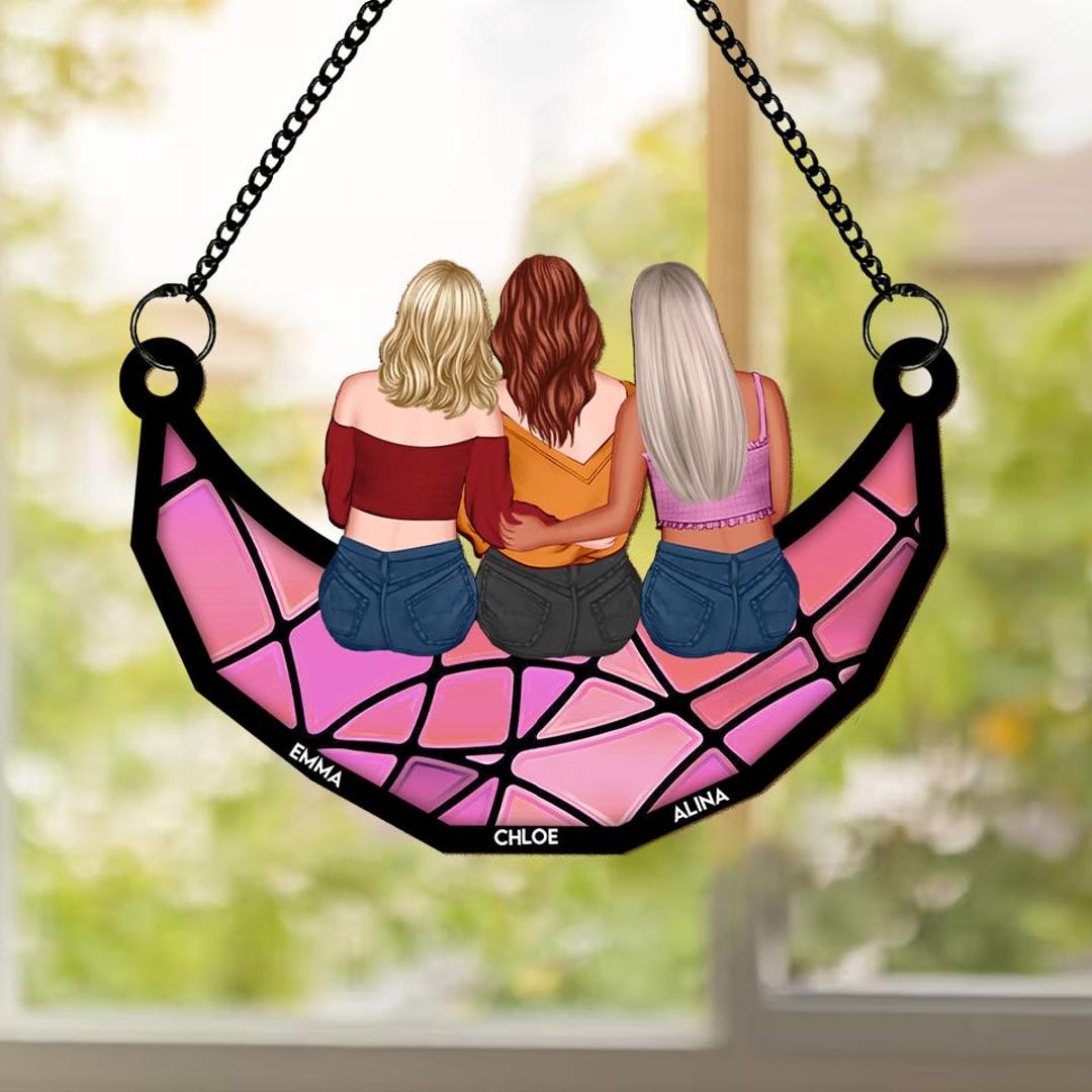 Bestie Personalized Window Hanging Suncatcher, Friendship Gift, Gift ...