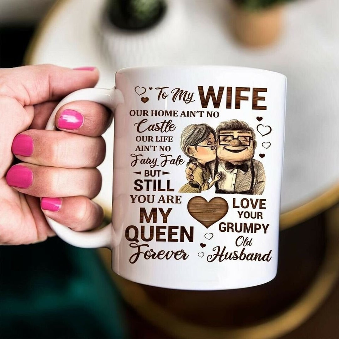 To My Wife Mug Carl Ellie up Movie Mug, Wedding Anniversary Gift, Gift ...