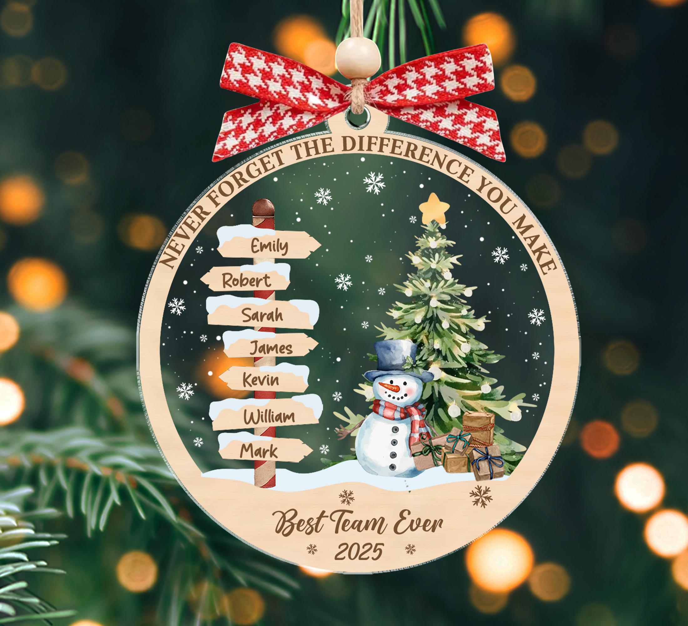 Personalized Team Ornament, Custom Great Team Christmas Gift, Employee ...