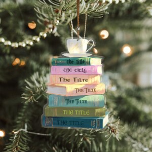 Personalized Christmas Book Name Ornament, Custom Books Titles Ornament ...