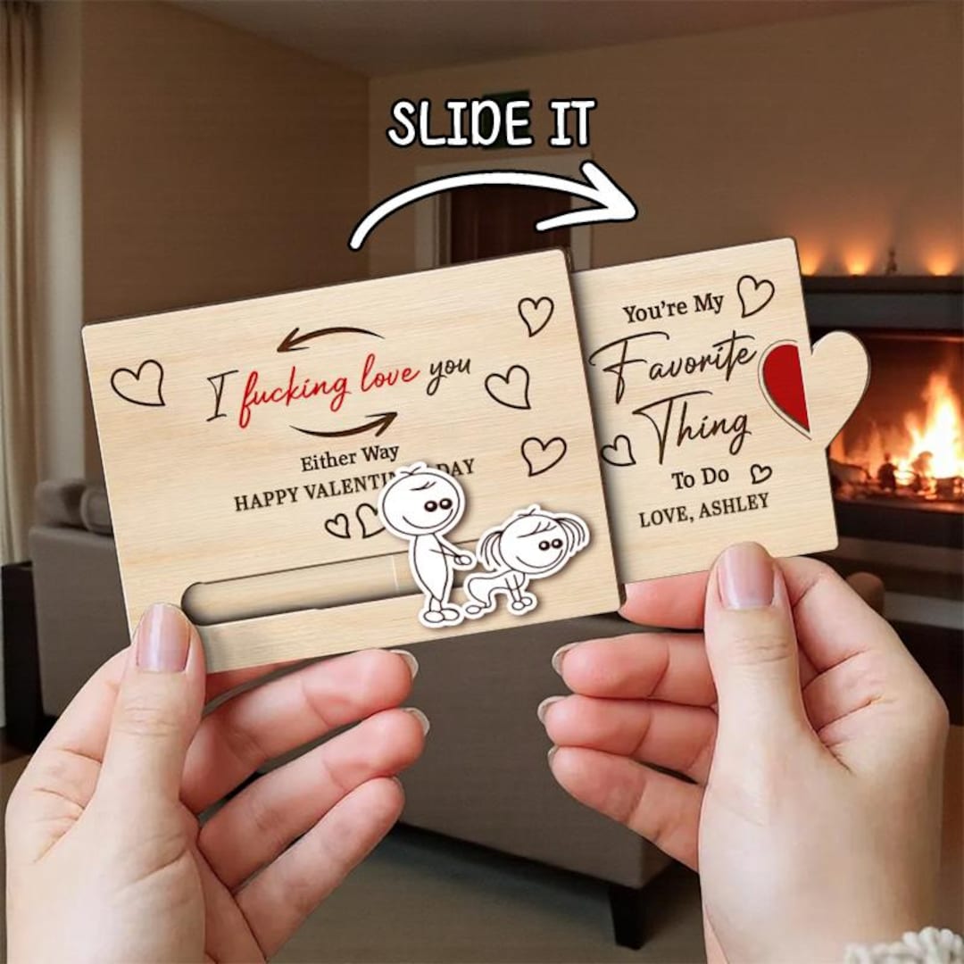 Personalized Valentine's Day Gift Card, I Fcking Love You Inappropriate ...