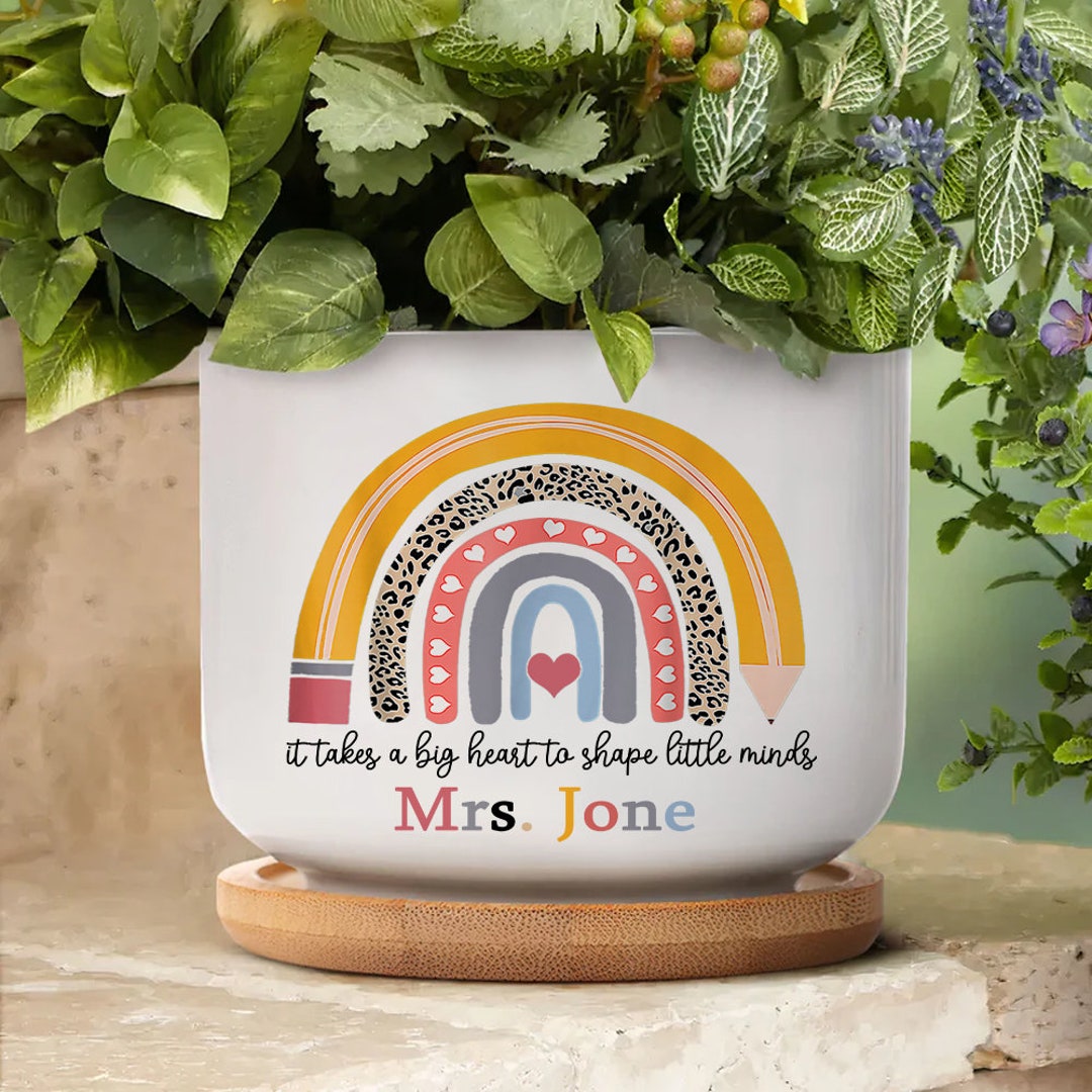 Teacher Appreciation Gift, Personalized Plant Pot, Flower Pot for ...