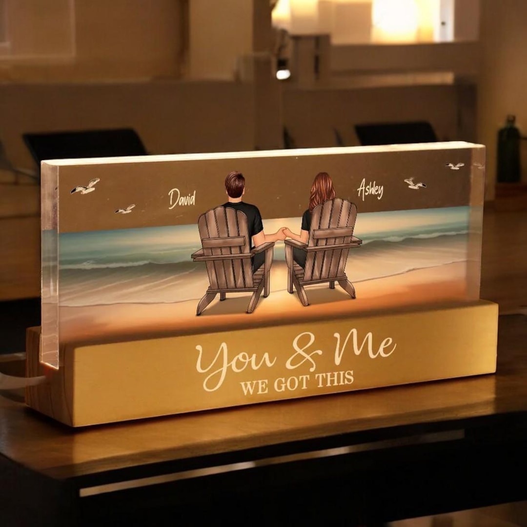 Personalized Couple Acrylic LED Night Light, 2025 Valentine's Day Gift ...