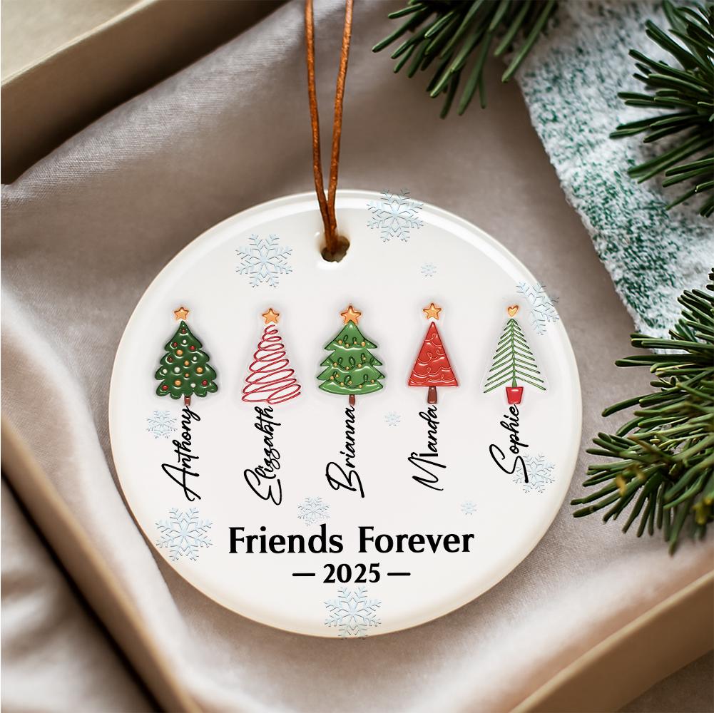Personalized Friends Forever Ornament 2025, Custom Names Christmas Tree ...
