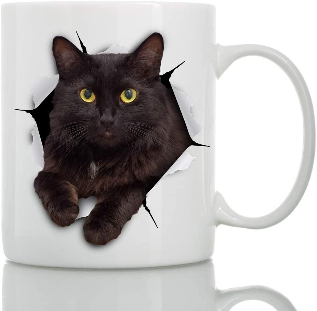 Black Cat Coffee Mug, Funny Cat Coffee Mug, Perfect Cat Lover Gift ...