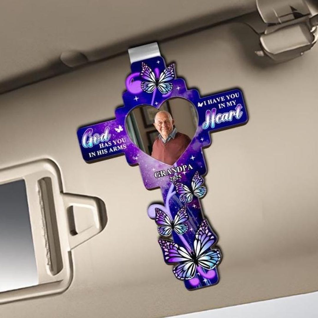 Custom Photo Car Visor Clip, Personalized Memorial Gift, Custom ...