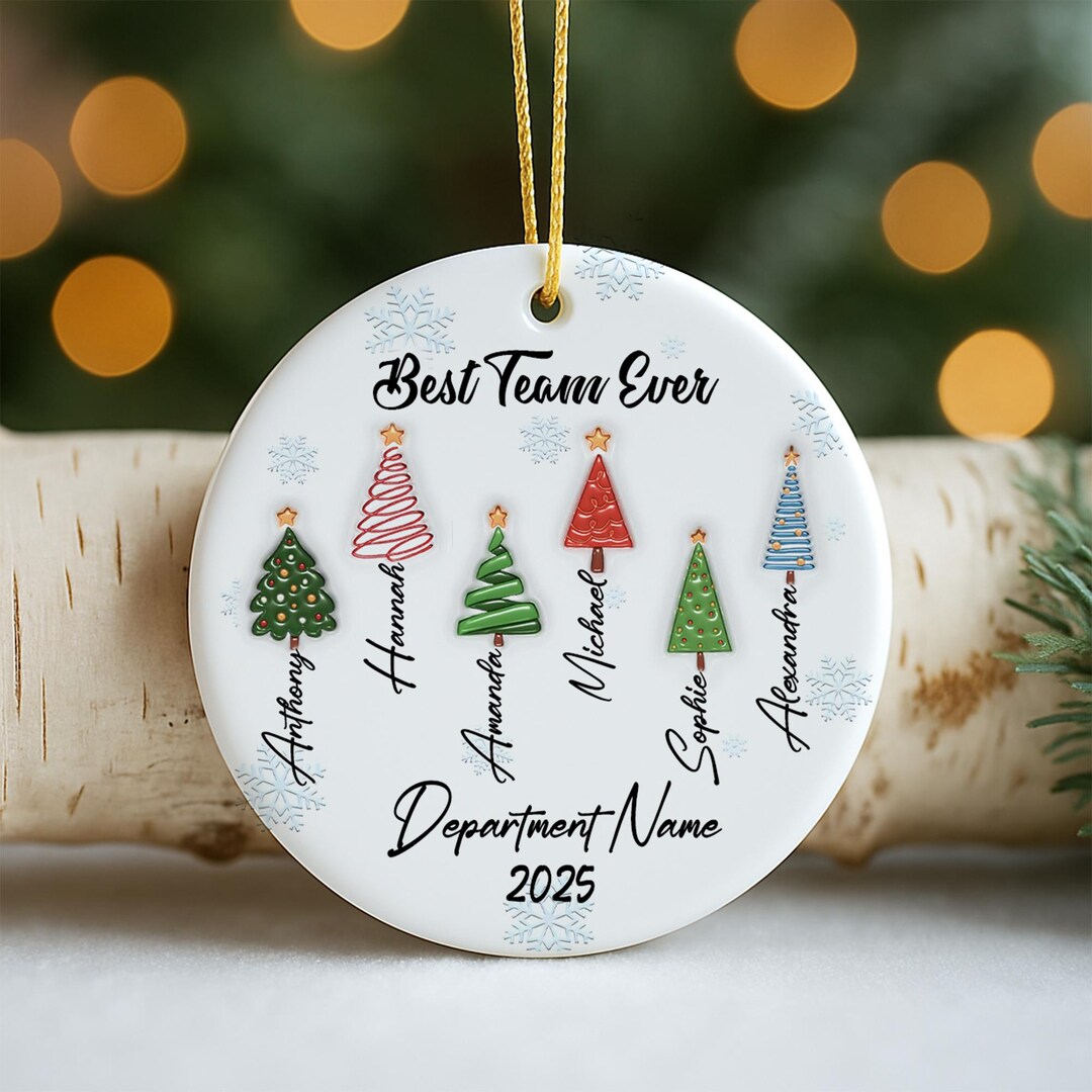 Personalized Work Team Ornament, Best Team Ever, Employee Gift, Custom ...