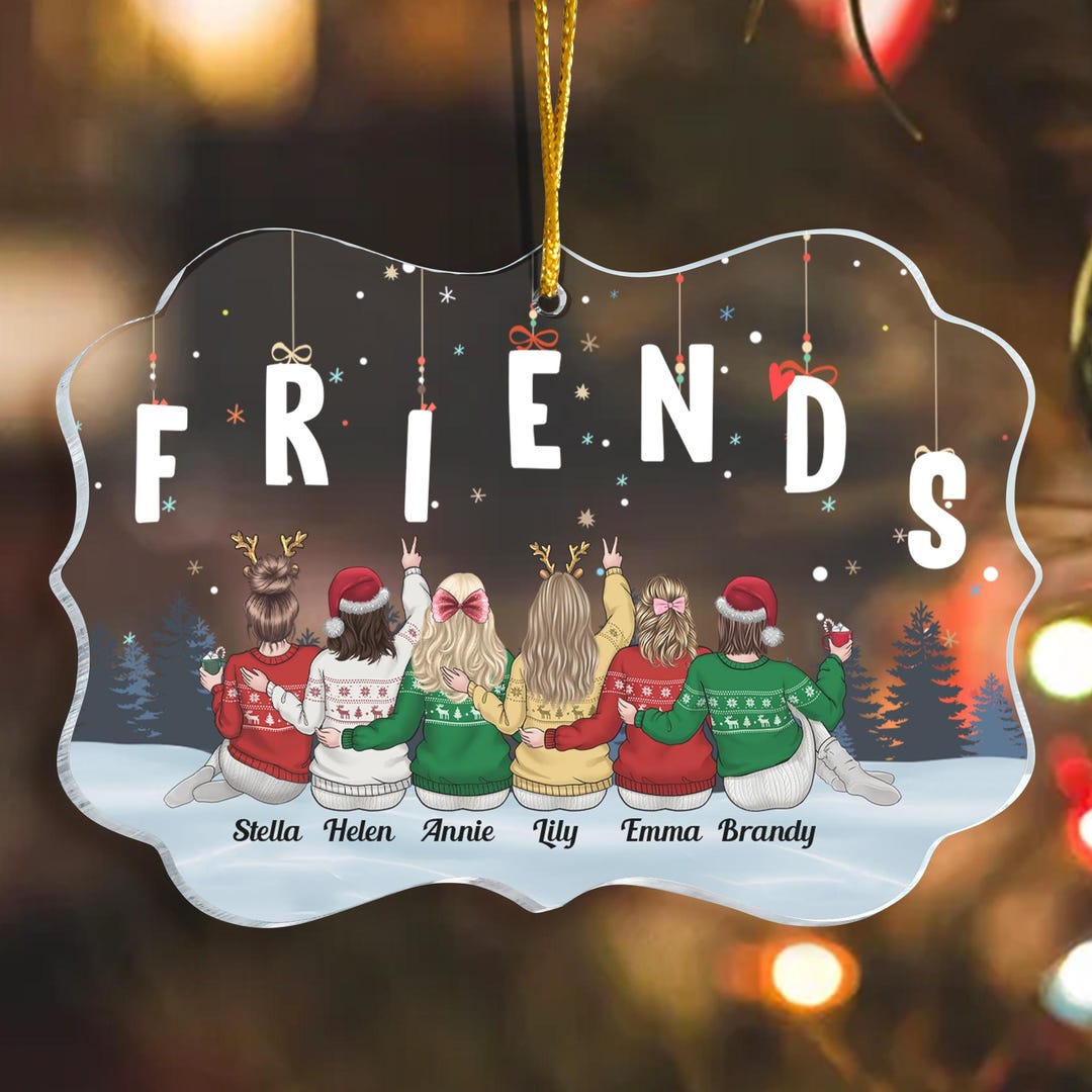 Custom Friends Forever Ornament, Besties Ornament, Gift for Group ...