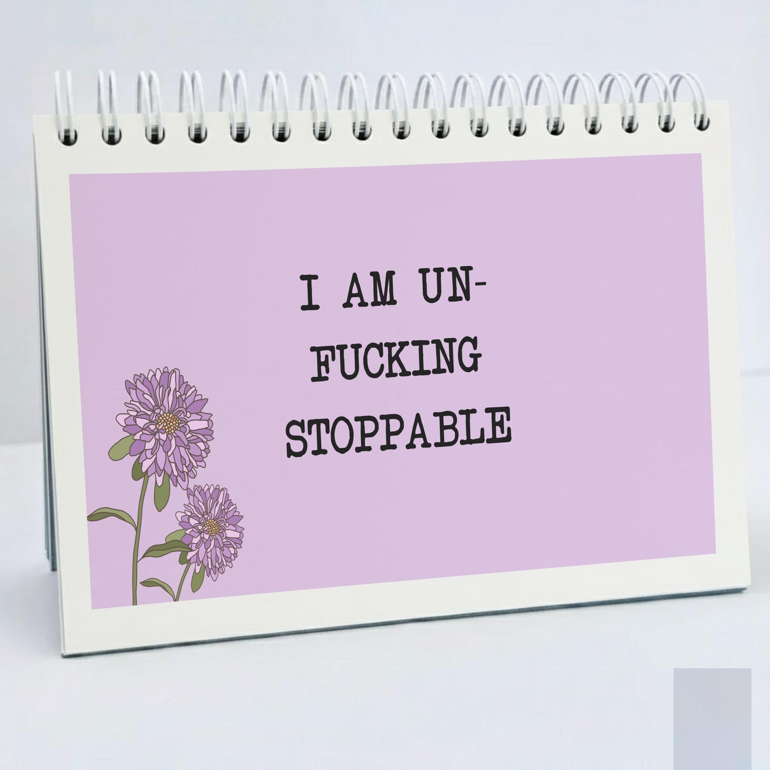 Sweary Affirmation Desk Flip Chart Desk Pad Book, 52 Weeks of Positive ...