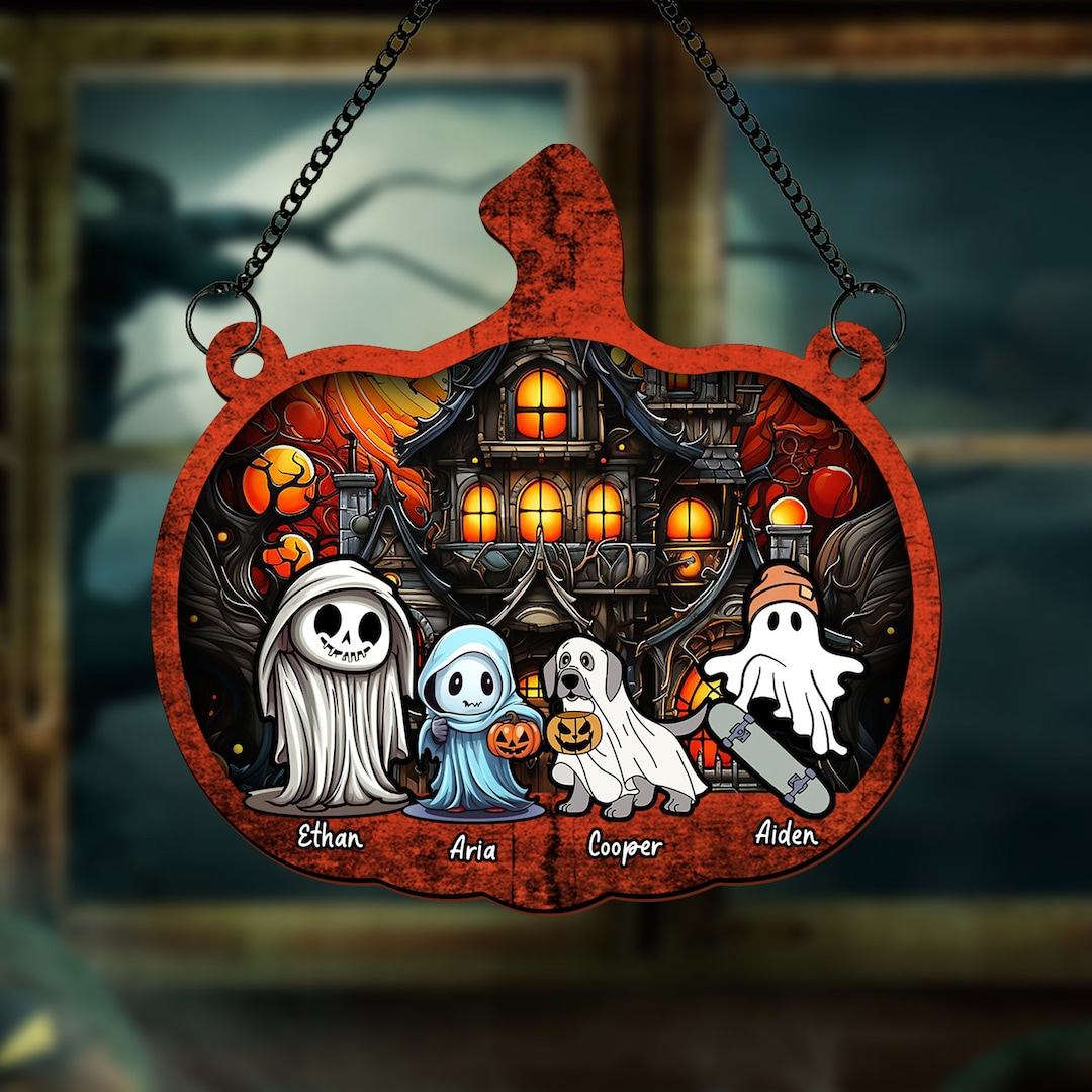 Personalized Halloween Sign, Custom Halloween Decor, Halloween Window ...