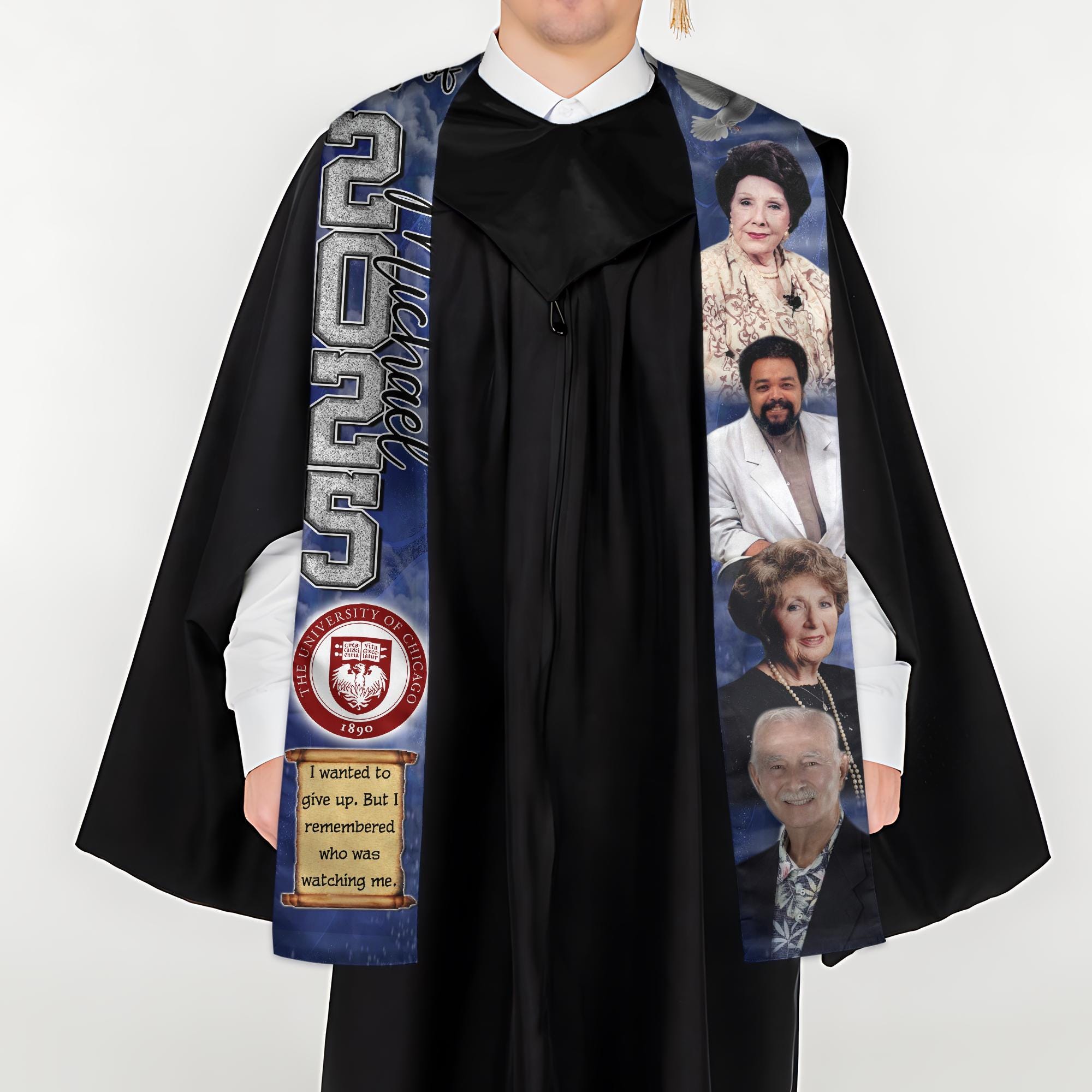In Loving Memory Graduation Stoles, Custom Graduation Stole With Photos ...