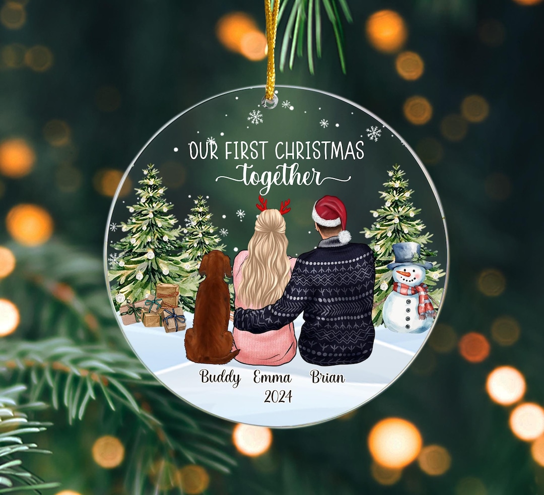 Custom Couple Christmas Ornament, First Christmas Couple Ornament 2024 ...