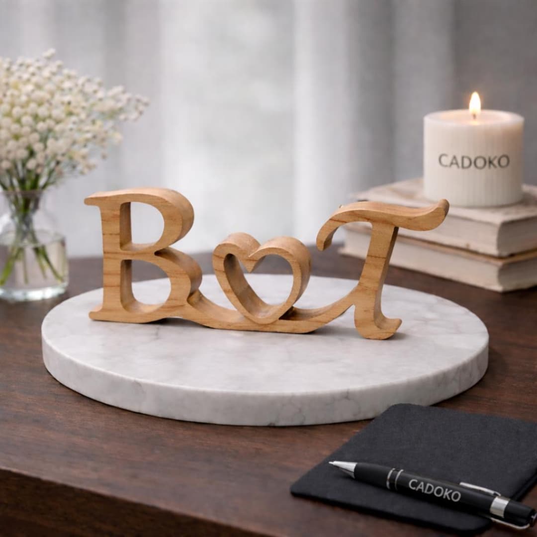 Couples Initials Sign, Personalized Wooden Name Sign, Valentines Day ...