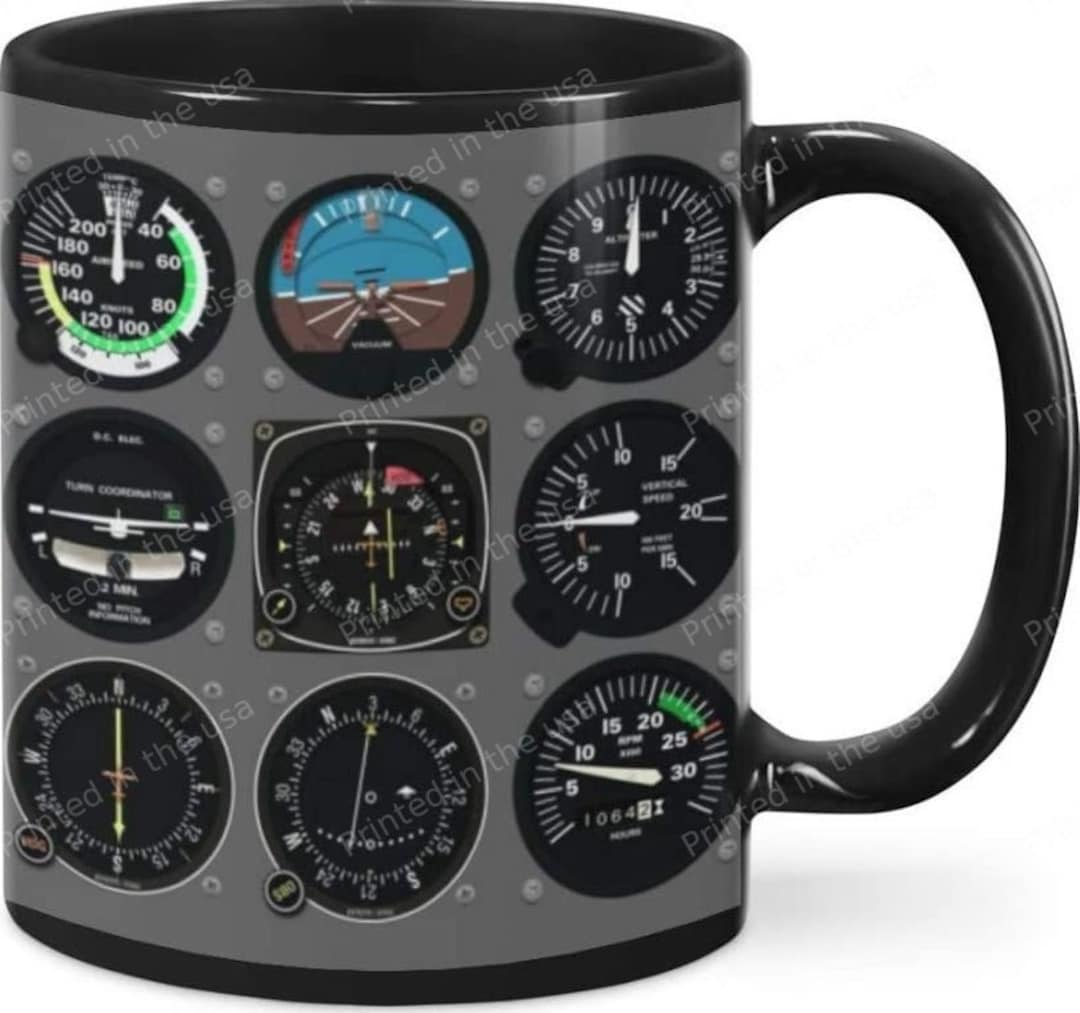 Pilot Gift, Coffee Mug Pilot, Pilot Indicator Mug, Gift for Him, Pilot ...