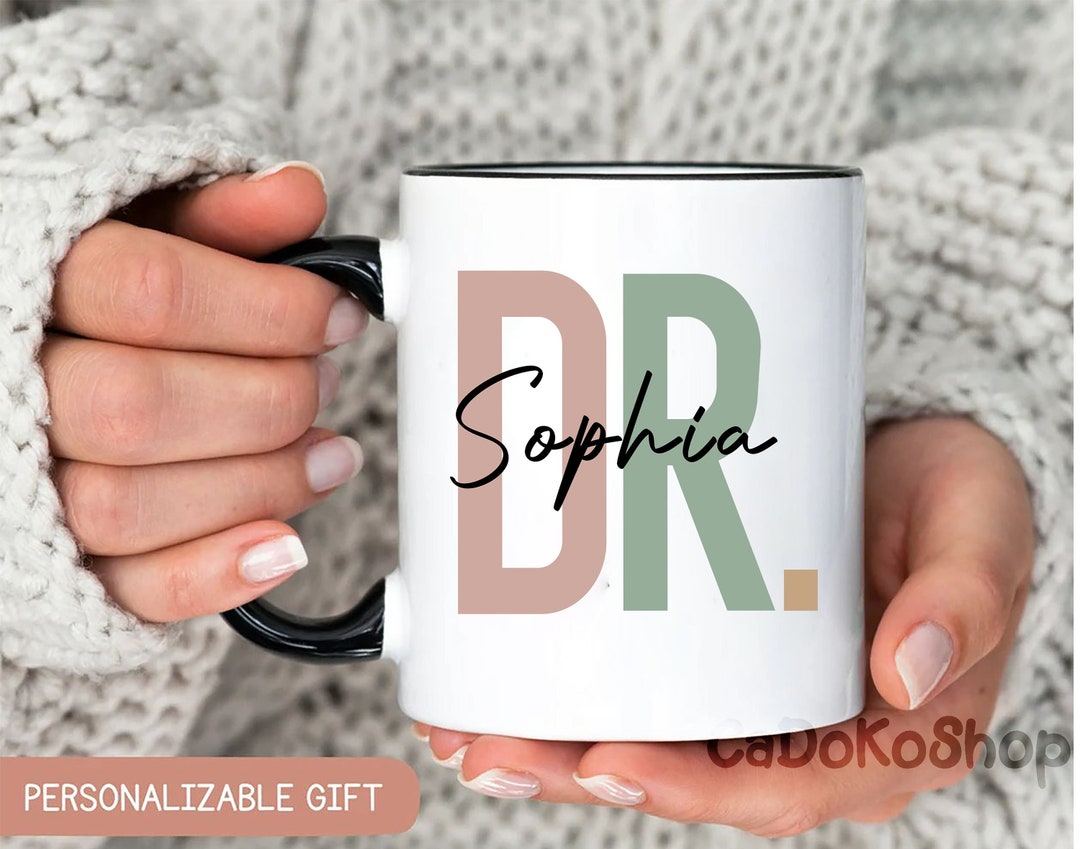 Custom Dr Coffee Mug, Gift for Doctor, Medical School Graduation Gift ...